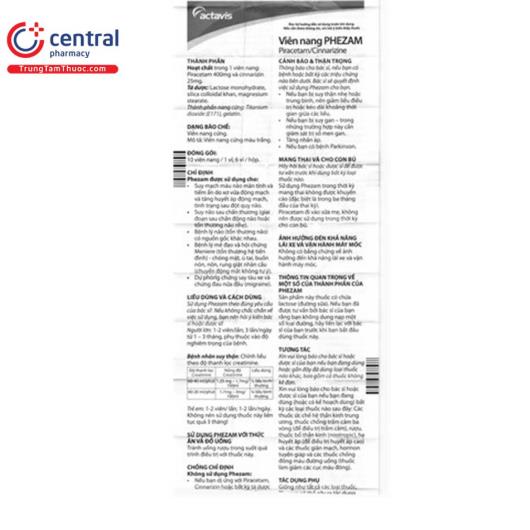 [CHÍNH HÃNG] Thuốc Phezam 400/25mg - Thuốc điêu trị thần kinh