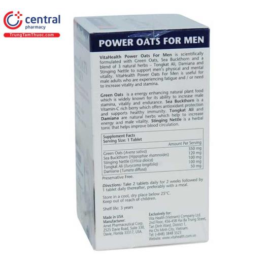 [CHÍNH HÃNG]Thuốc Power Oats For Men- Tăng cường sức khoẻ sinh lí nam