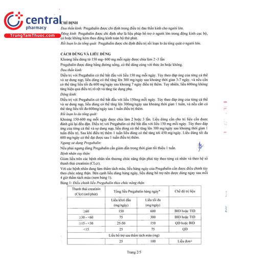 Thuốc Pregasafe 150 (Pregabalin 150mg) - điều trị đau dây thần kinh