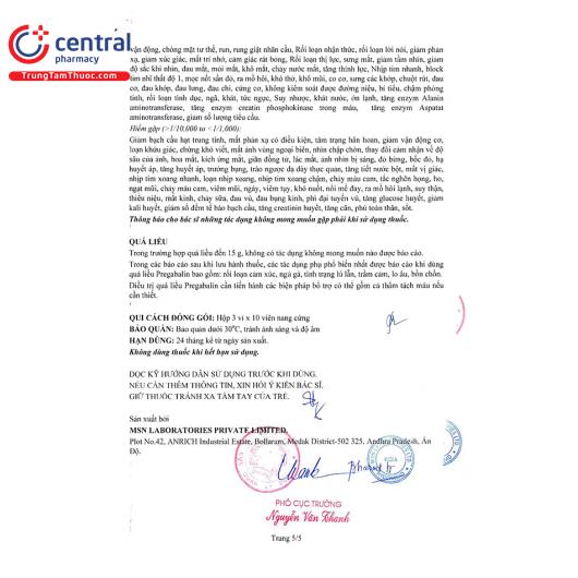 Thuốc Pregasafe 150 (Pregabalin 150mg) - điều trị đau dây thần kinh