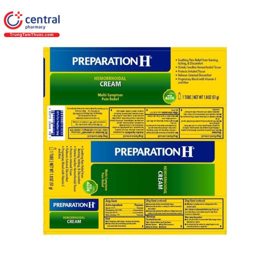 [CHÍNH HÃNG] Thuốc Preparation H Cream điều trị trĩ nội, trĩ ngoại