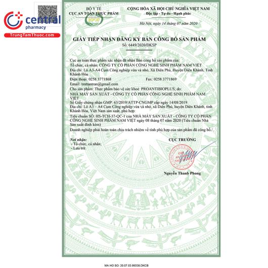 [CHÍNH HÃNG] Pro Antibio Plus bảo vệ tiêu hoá của trẻ