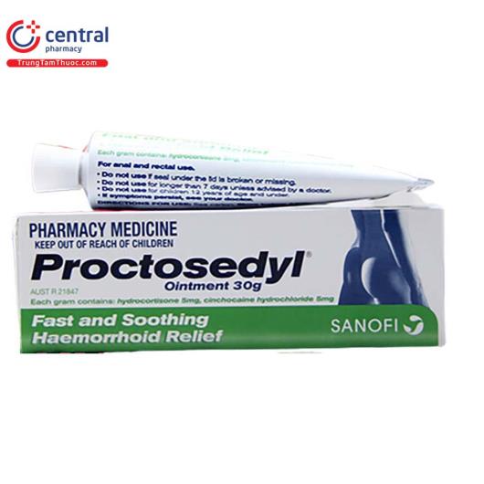 Thuốc bôi trĩ Proctosedyl Ointment 30g: tác dụng, chỉ định, giá bán