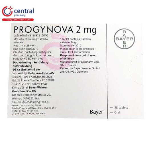Thuốc Progynova 2mg: Cách dùng – liều dùng, lưu ý khi sử dụng