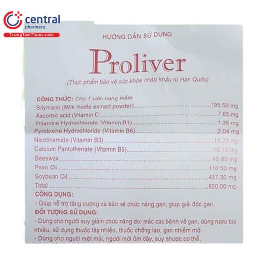 [CHÍNH HÃNG] Thuốc Proliver Hàn Quốc tăng cường chức năng gan