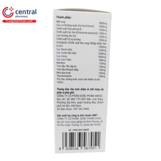 Siro ho Promax New hỗ trợ giảm hắt hơi, sổ mũi, ho do viêm họng