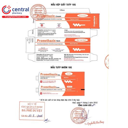 Thuốc Promethazin Cream 10g Medipharco điều trị mày đay, mẩn ngứa