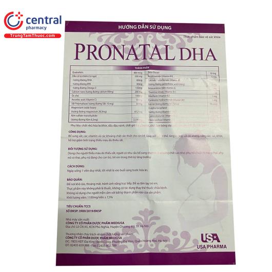 Thuốc Pronatal DHA - USA Pharma: công dụng, cách dùng