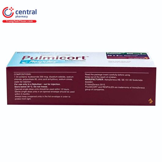 Thuốc Pulmicort Respules 500mcg/2ml - điều trị viêm khí, phế quản
