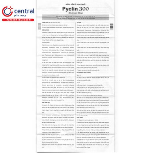 Thuốc Pyclin 300 (Clindamycin 300mg): Tác dụng - Chỉ định, Liều dùng