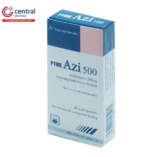 [CHÍNH HÃNG] Thuốc PymeAZI 500: tác dụng, chỉ định, lưu ý khi dùng