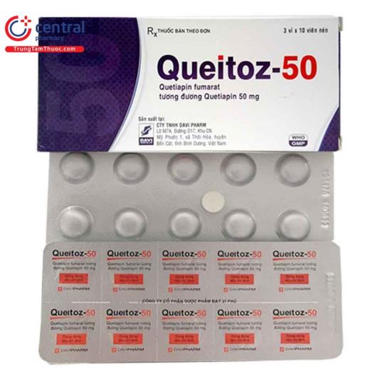[CHÍNH HÃNG] Thuốc Queitoz 50 điều trị cho người tâm thần phân liệt