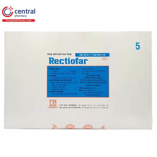 [CHÍNH HÃNG] Thuốc Rectiofar 5ml - Thuốc nhuận tràng điều trị táo bón