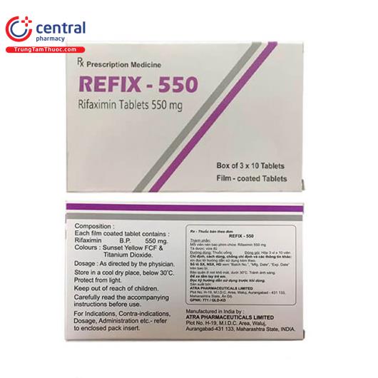 [CHÍNH HÃNG] Thuốc Refix 550 điều trị hội chứng ruột kích thích