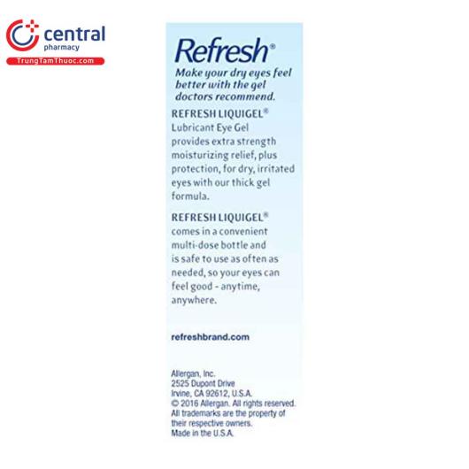 Thuốc Refresh Liquigel 15ml: Cách dùng – liều dùng, lưu ý khi sử dụng