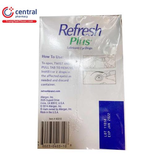 Thuốc Refresh Plus (Hộp 100 tép): tác dụng, cách dùng, giá bán