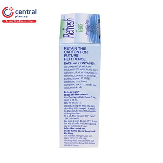 Thuốc Refresh Tears 0.5% 15ml: Cách dùng, liều dùng, lưu ý sử dụng