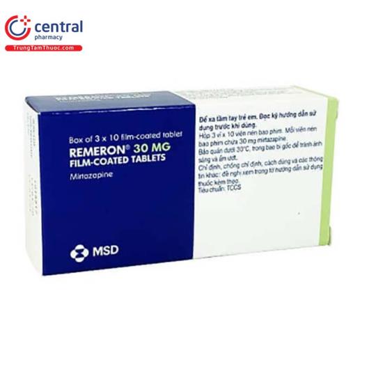 Thuốc Remeron 30mg - Thuốc chỉ định trong điều trị trầm cảm