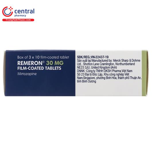 Thuốc Remeron 30mg - Thuốc chỉ định trong điều trị trầm cảm
