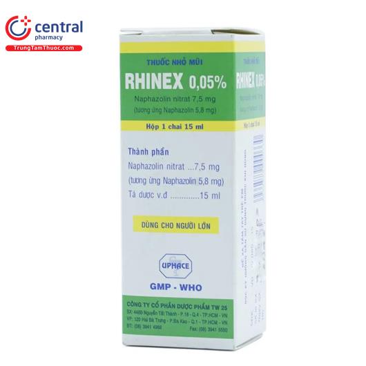 Thuốc nhỏ mũi Rhinex 0,05% giảm sung huyết mũi, nghẹt mũi, viêm xoang