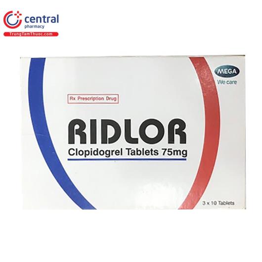 Thuốc Ridlor 75mg ngừa tai biến đông máu ở bệnh nhân nhồi máu cơ tim