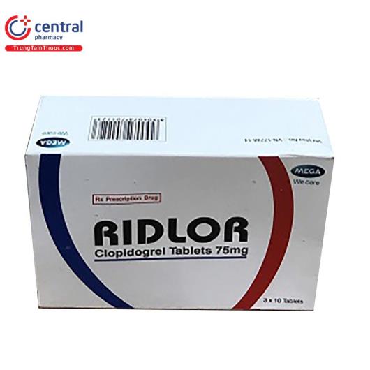 Thuốc Ridlor 75mg ngừa tai biến đông máu ở bệnh nhân nhồi máu cơ tim