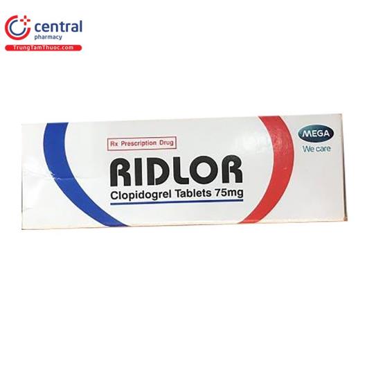 Thuốc Ridlor 75mg ngừa tai biến đông máu ở bệnh nhân nhồi máu cơ tim