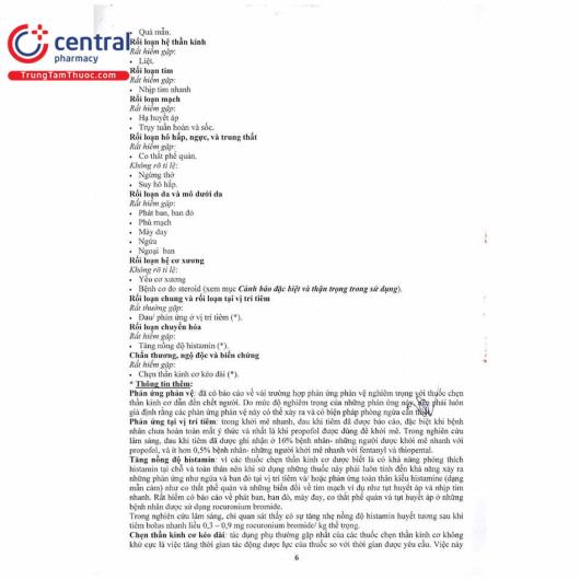 [CHÍNH HÃNG] Thuốc Rocuronium-hameln 10mg/ml hỗ trợ gây mê