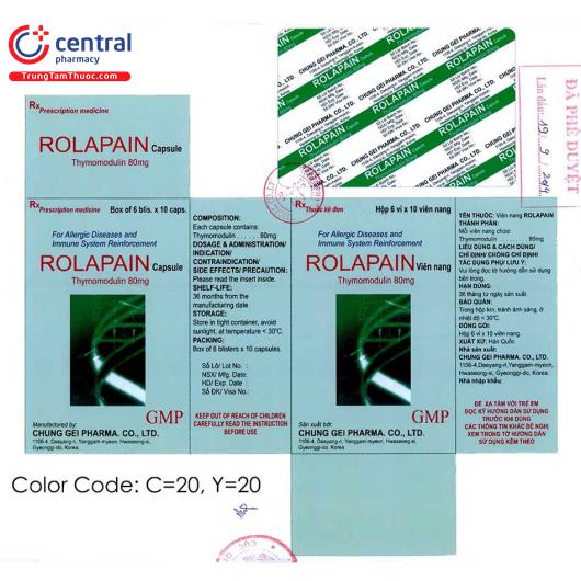 [CHÍNH HÃNG] Thuốc Rolapain tăng cường hệ miễn dịch và sức đề kháng