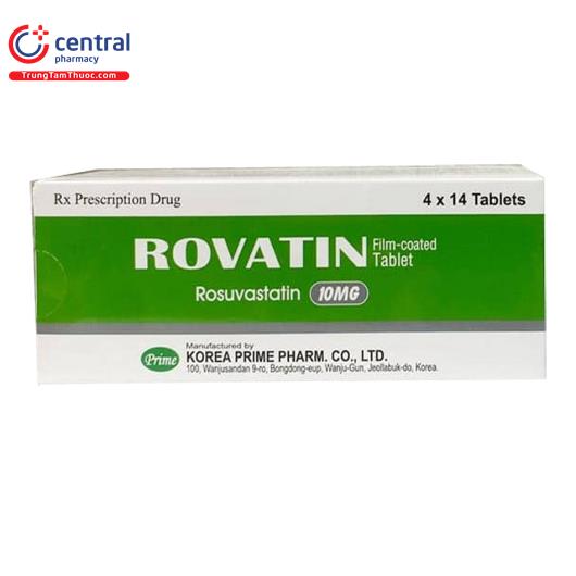[CHÍNH HÃNG] Thuốc Rovatin 10mg - điều trị tăng cholesterol máu