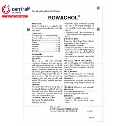 Thuốc Rowachol: Chỉ định, liều dùng và lưu ý khi sử dụng
