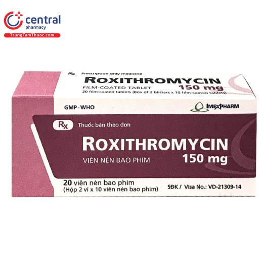 Thuốc Roxithromycin 150mg Imexpharm điều trị nhiễm trùng hô hấp