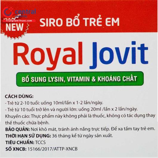 [CHÍNH HÃNG] Thuốc Royal Jovit (30 ống 10ml) giúp hấp thu dưỡng chất