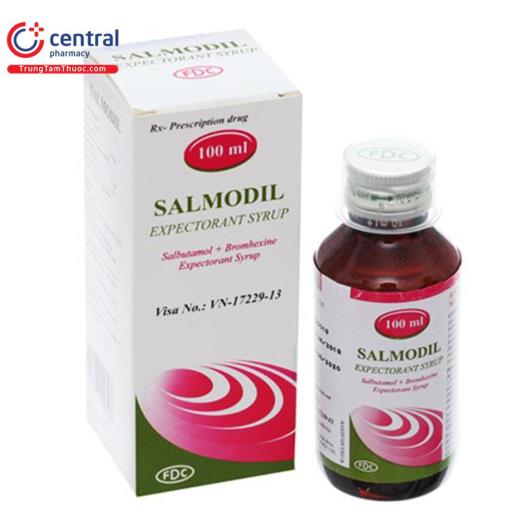 Thuốc Salmodil Expectorant Syrup - Thuốc làm giãn cơ trơn phế quản