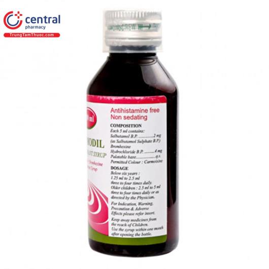 Thuốc Salmodil Expectorant Syrup - Thuốc làm giãn cơ trơn phế quản