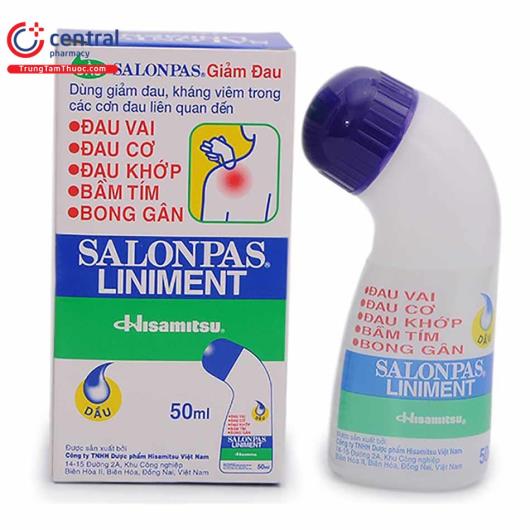 Thuốc Salonpas Liniment 50ml - Dầu xoa giảm đau, kháng viêm hiệu quả