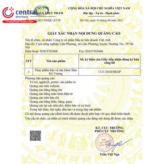 [CHÍNH HÃNG] Thuốc Sâm Kỳ Vương cải thiện sức khỏe sinh lý nam giới