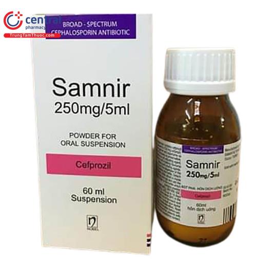 [CHÍNH HÃNG] Thuốc Samnir 250mg/5ml: chỉ định, liều dùng