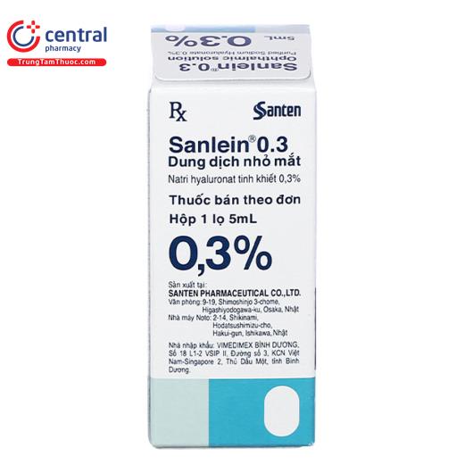 [CHÍNH HÃNG] Thuốc nhỏ mắt Sanlein 0.3 điều trị triệu chứng khô mắt