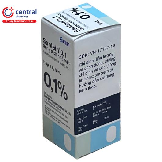 Thuốc Sanlein 0.1 - thuốc nhỏ mắt điều trị rối loạn biểu mô giác mạc