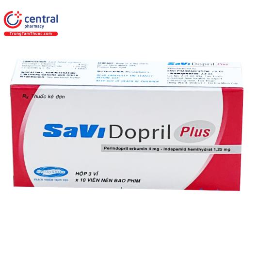 Thuốc Savi Dopril Plus điều trị cao huyết áp vô căn