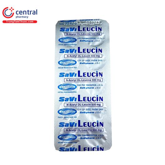 Thuốc Savi Leucin (N-Acetyl DL- Leucine 500mg): Chỉ định - Liều dùng