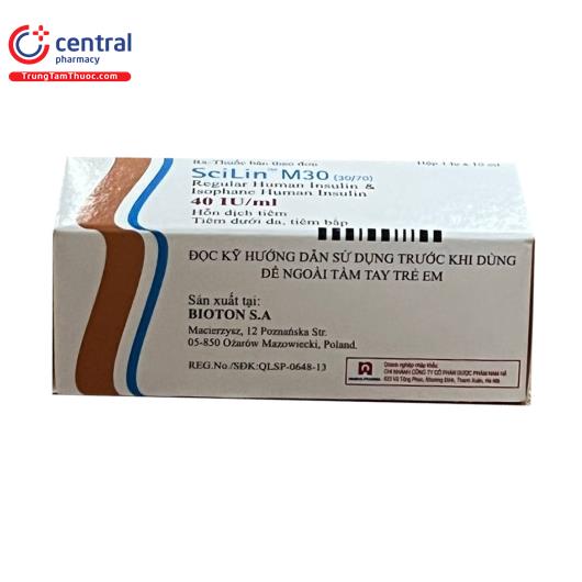 Thuốc Scilin M30 (30/70) 40IU/ml - thuốc điều trị tiểu đường