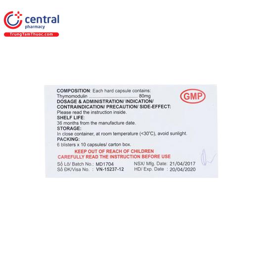 [CHÍNH HÃNG] Thuốc Semozine Capsule: tác dụng, liều dùng