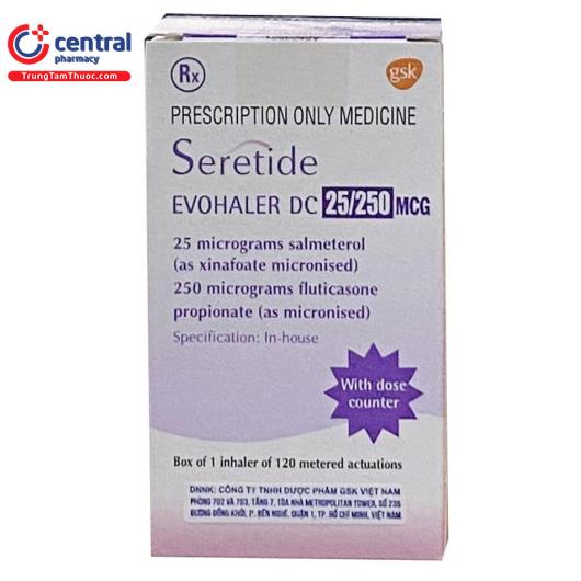 Thuốc xịt hen phế quản Seretide Evohaler 25/250: Tác dụng, cách dùng