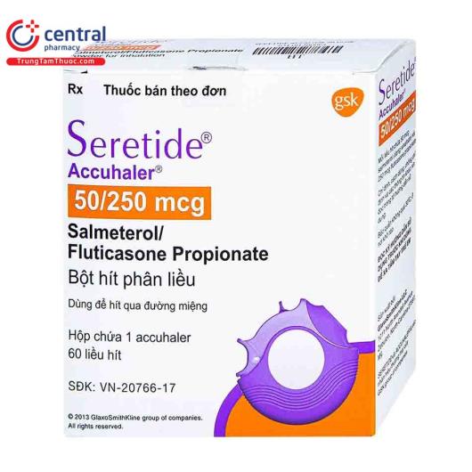 [CHÍNH HÃNG] Thuốc Seretide Accuhaler 50/250mcg điều trị hen phế quản
