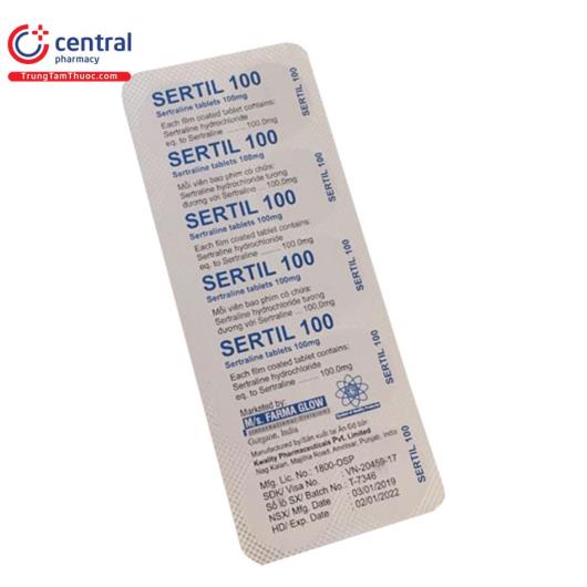 Thuốc Sertil 100 - Điều trị và cải thiện triệu chứng bệnh trầm cảm