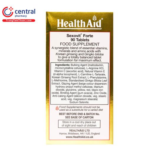[CHÍNH HÃNG] Sexovit Forte HealthAid tăng cường sinh lý nam giới