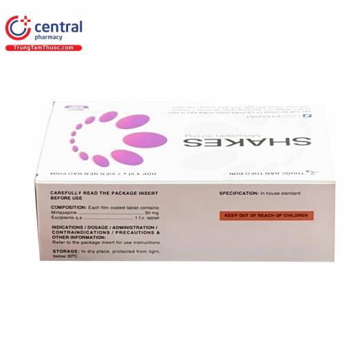 Thuốc Shakes 30mg điều trị trầm cảm: chỉ định, lưu ý khi sử dụng