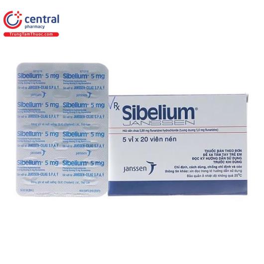 Thuốc Sibelium 5mg (5 vỉ x 20 viên) điều trị bệnh đau nửa đầu
